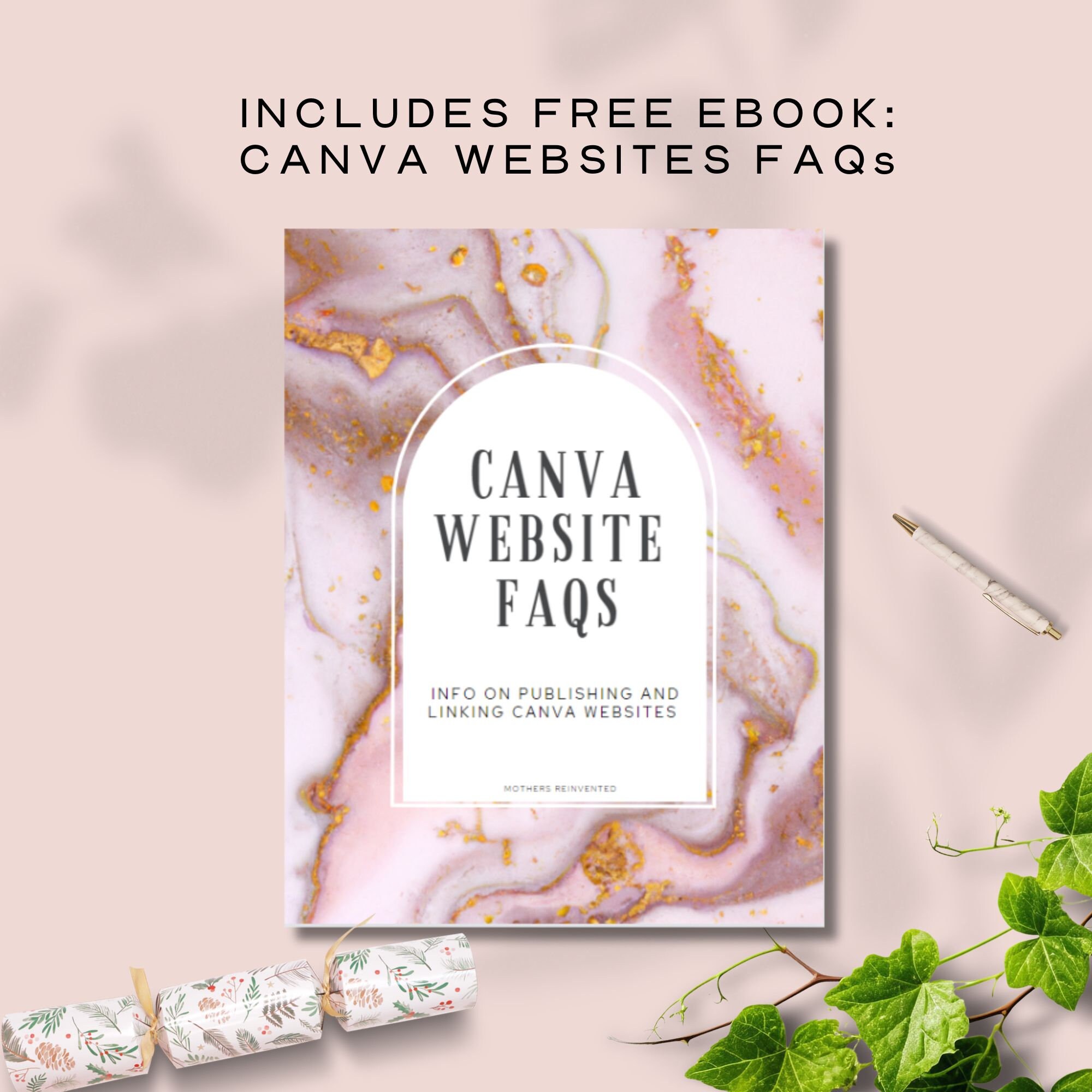 Canva Website Template Small Business Christmas Promo Offer Xmas Sales ...