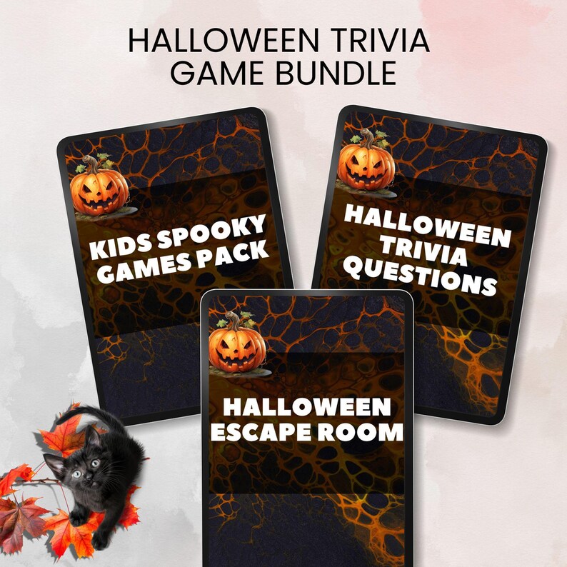 Halloween Trivia Game Bundle Halloween Party Games Kids Spooky ...