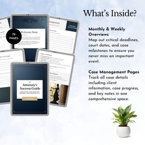 Attorney Planner Lawyer Organizer Modern Blue Litigation Binder Legal ...