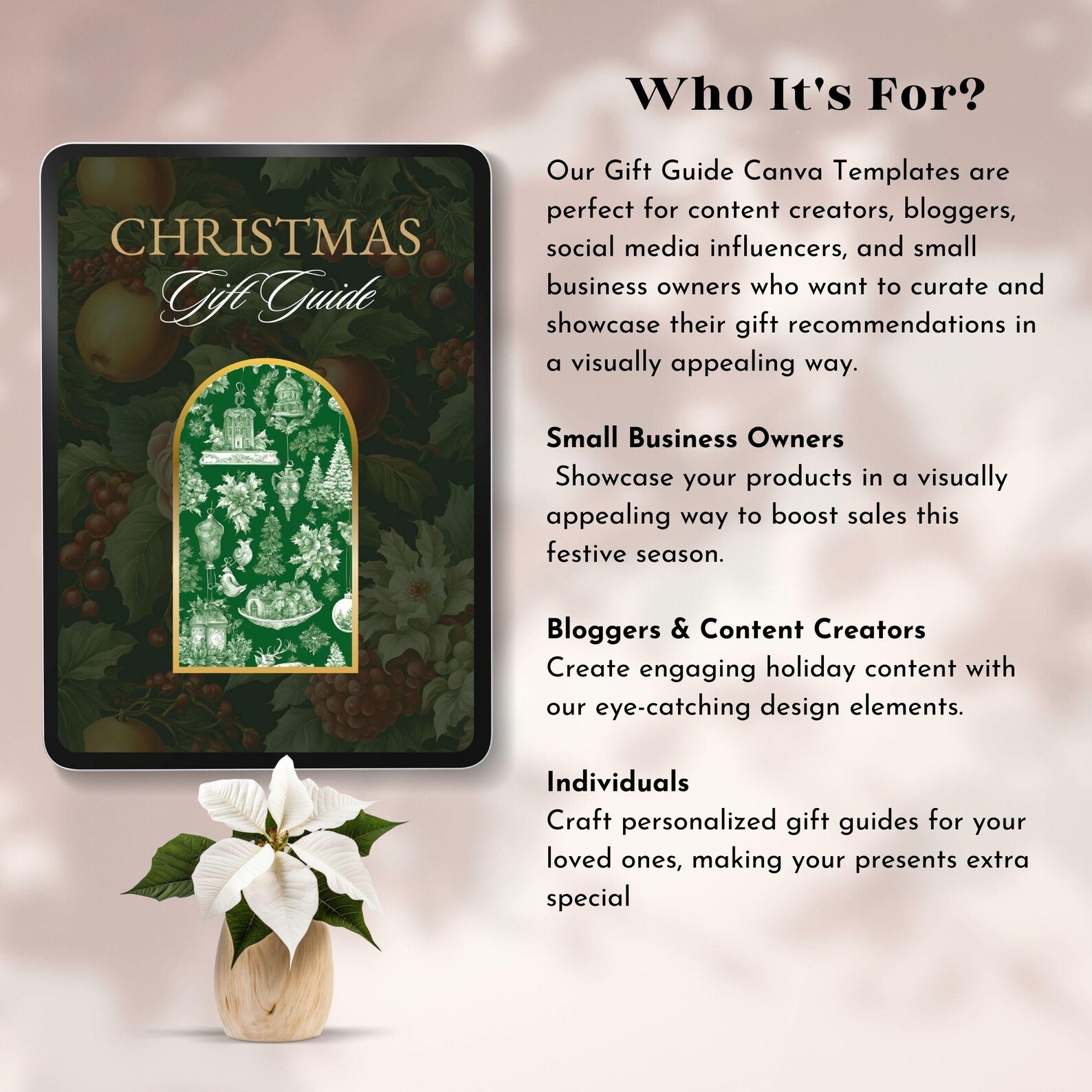 Holiday Gift Guide Template Christmas Product Catalog Digital Xmas Gift ...