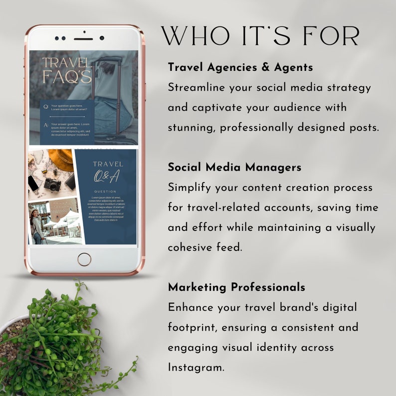 Travel Agent Instagram Template Posts Canva Social Media Manager Travel ...
