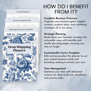 Dropshipping Planner Drop Ship Vendor Printable Guide Drop Shipping Journal Side Hustle ...