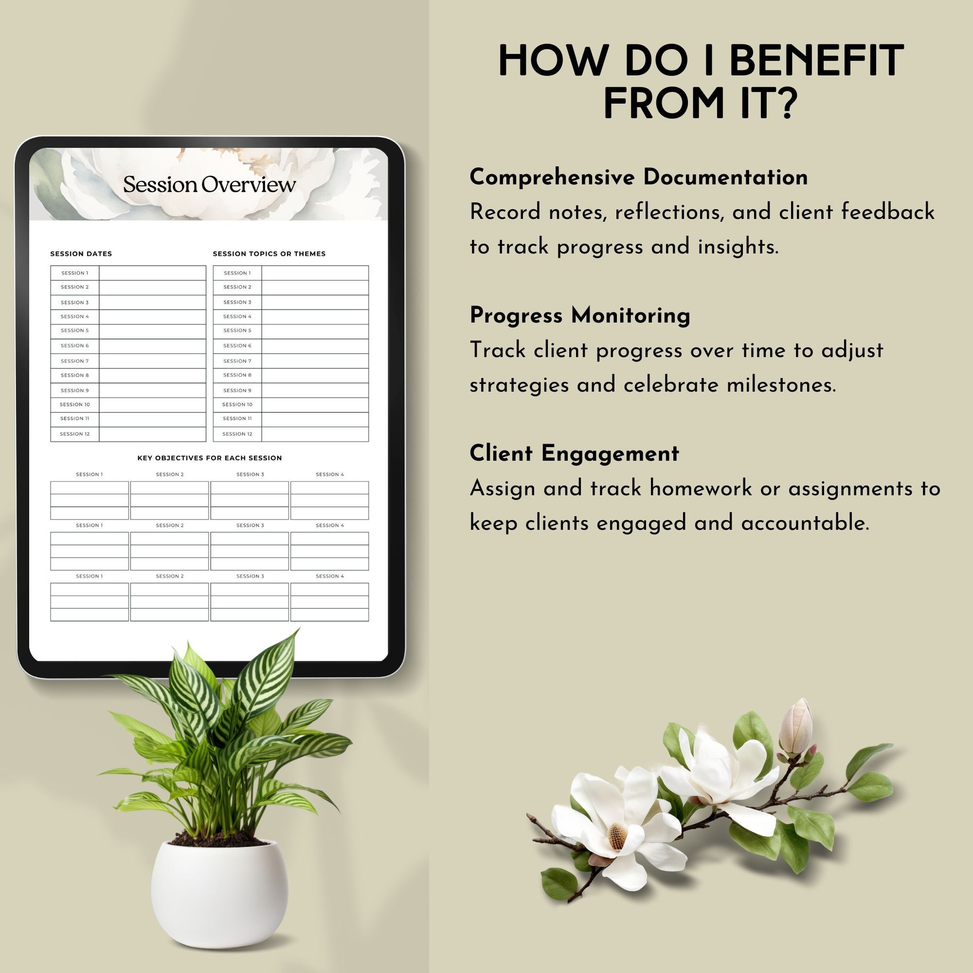 Coaching Session Planner Template Canva Client Session Note Toolkit ...