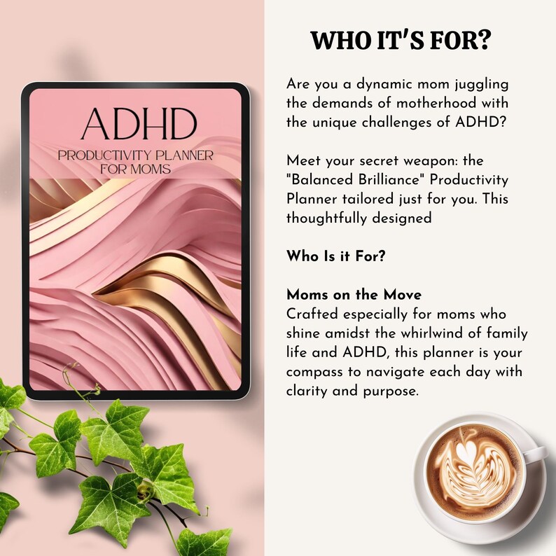 Adhd Mom Planner Printable Adhd Planner for Moms With Adhd Productivity ...