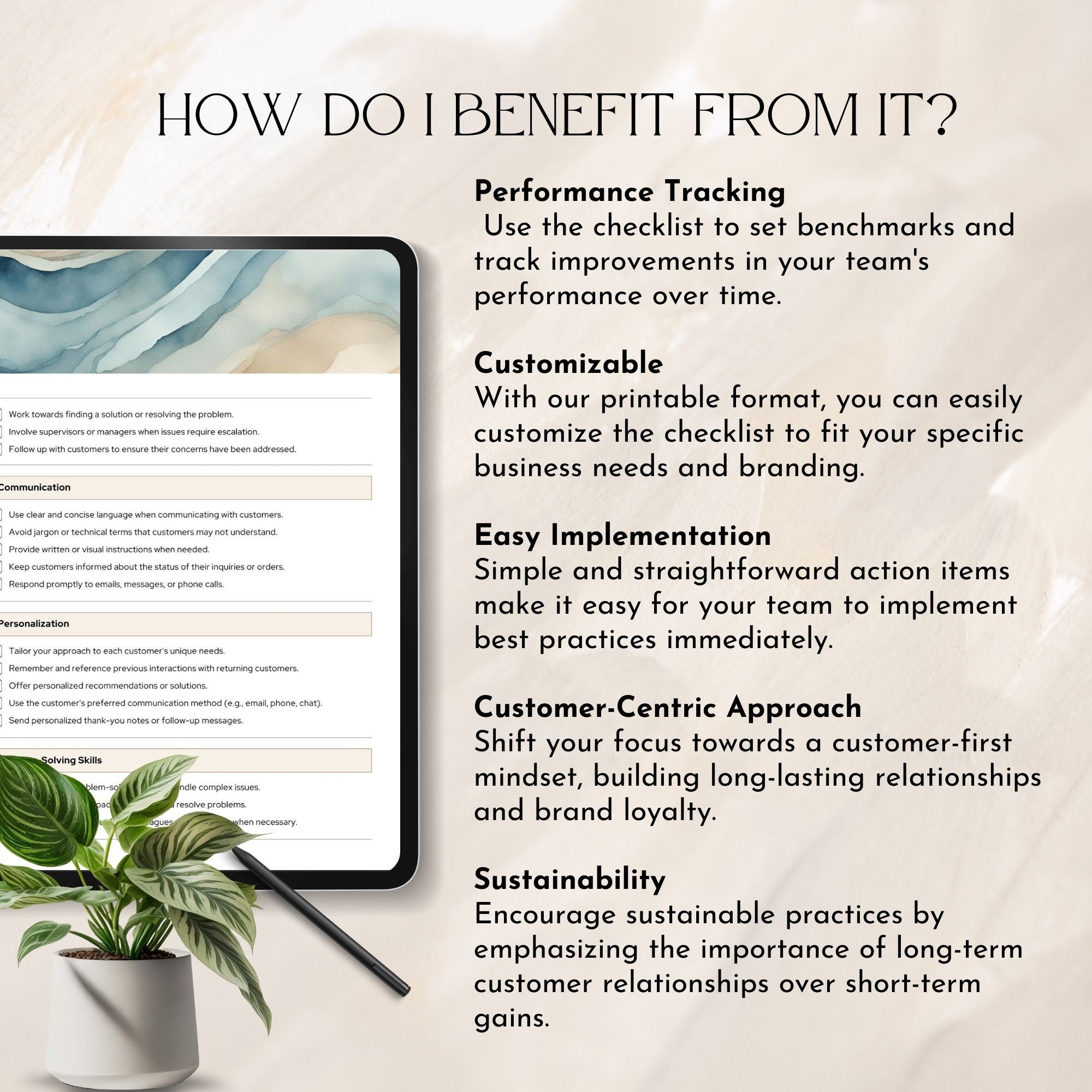 Customer Service Checklist Template Canva Boost Business Excellence ...
