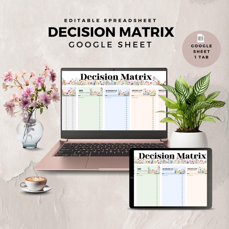 Decision Matrix Google Sheet Template Task Priority Tracker to Increase ...