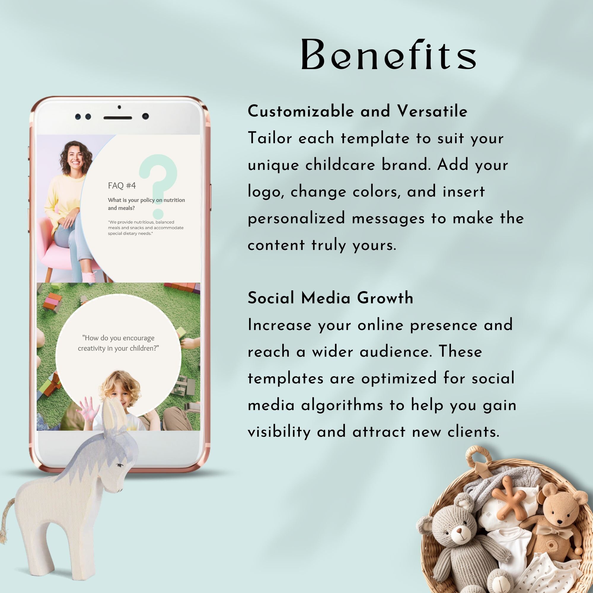 Childcare Social Media Post Instagram Daycare Kindergarten Marketing ...