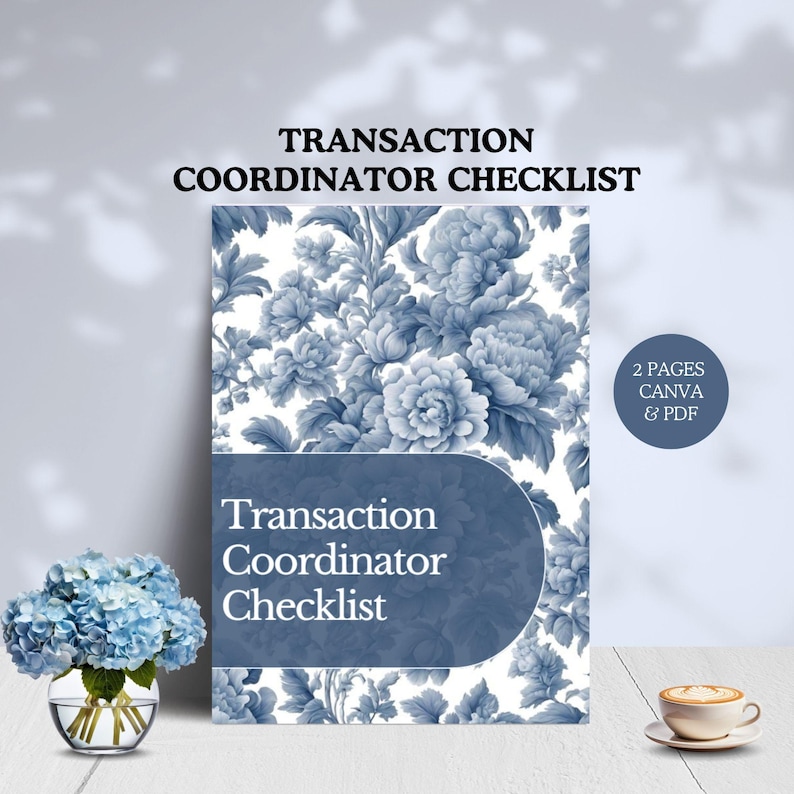 Transaction Coordinator Checklist Listing for Real Estate Agent Tracker ...