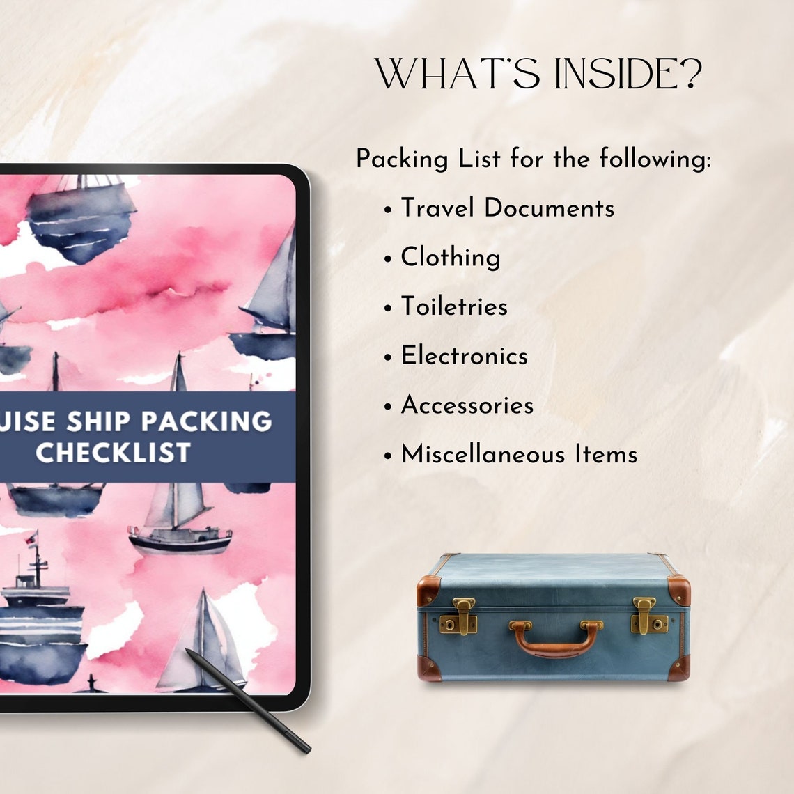 Cruise Ship Packing List Checklist Printable Summer Vacation Planner ...