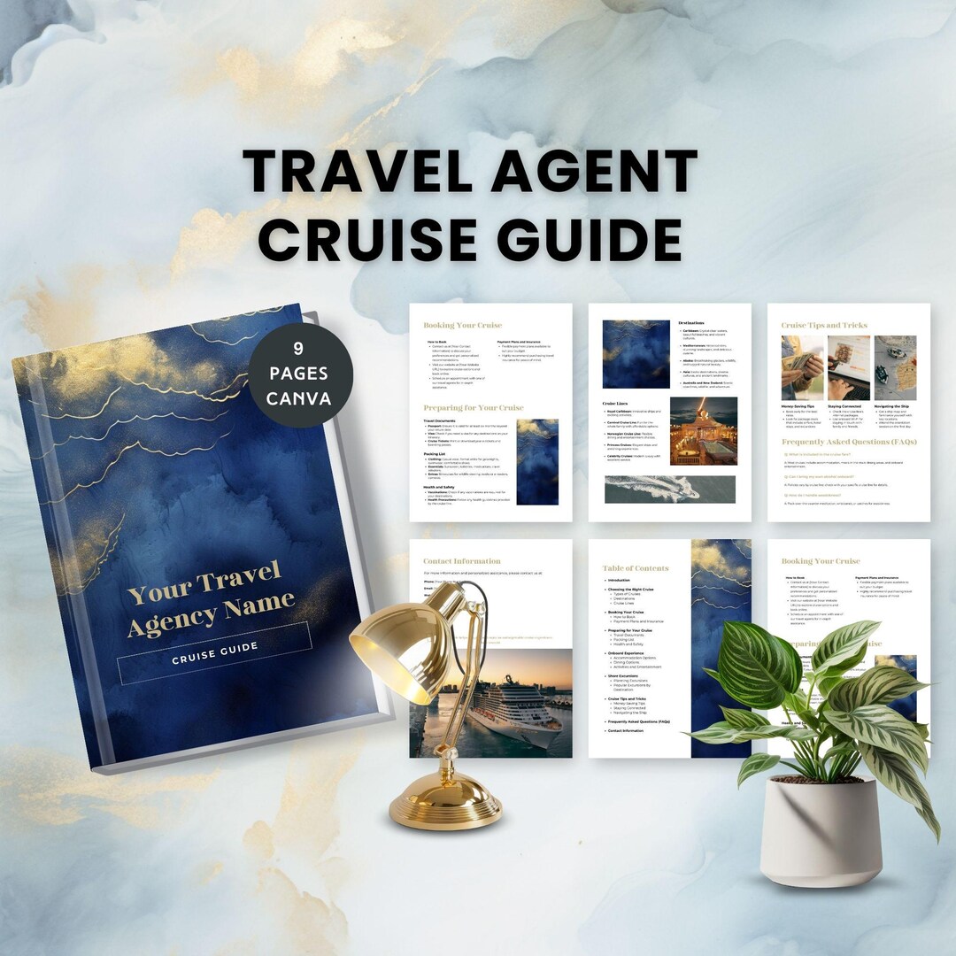 Travel Agent Cruise Guide Template Cruise Ship Vacation Planner First ...