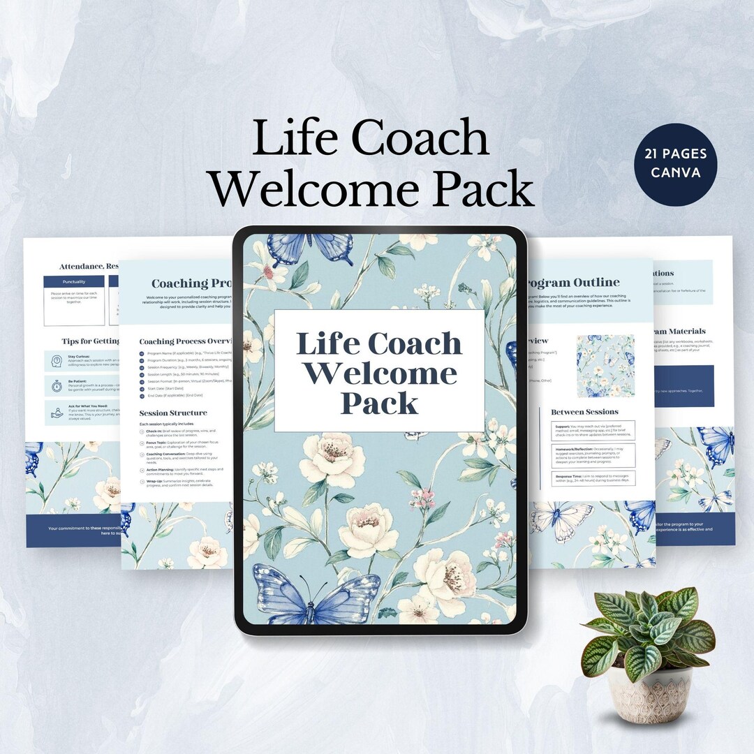 Life Coach Welcome Pack New Client Onboarding Starter Kit Customer ...