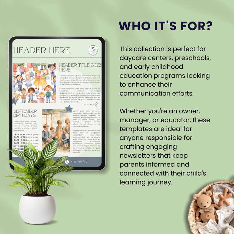 Newsletter Template for Preschool Newsletter Pta Bundle Daycare Weekly ...