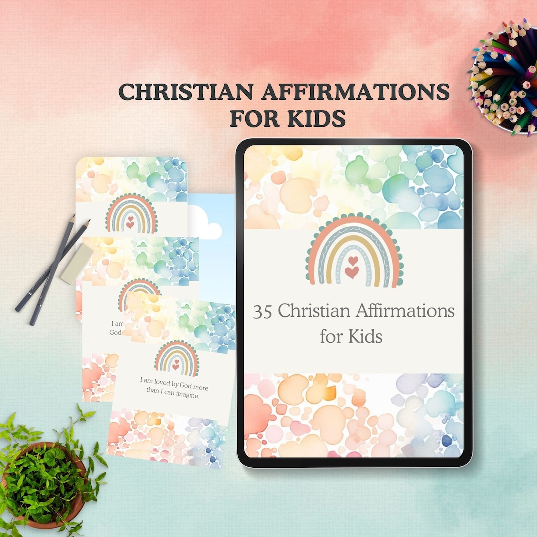 Christian Affirmations for Kids Motivational Christian Faith ...