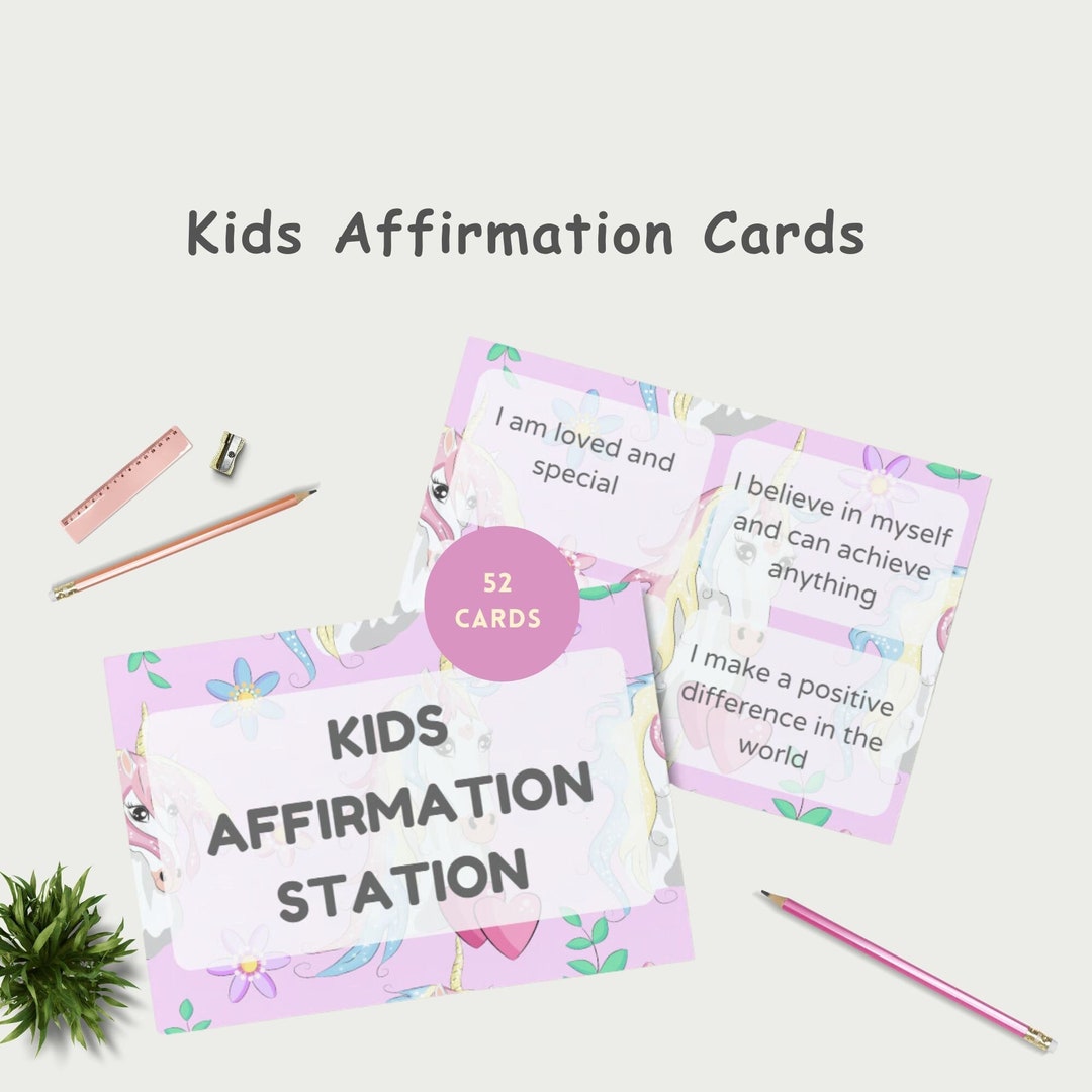 Kids Affirmation Cards Printable Affirmation Cards Positive Mental ...