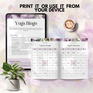 Yoga Bingo for Kids Yoga Game Printable Wellness Bingo Fitness Activity ...