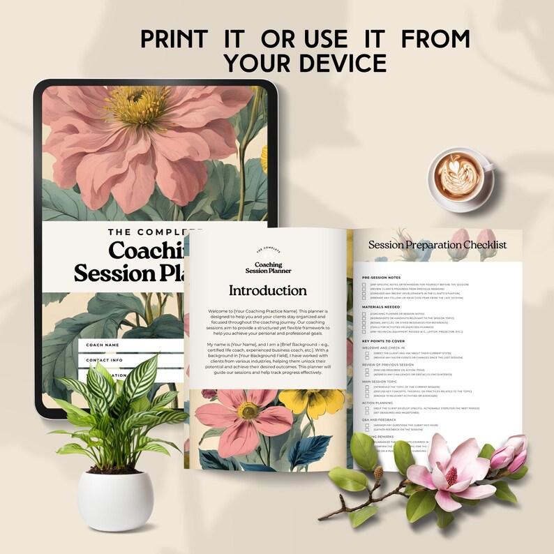 Coaching Session Planner Template Canva Client Session Note Toolkit ...