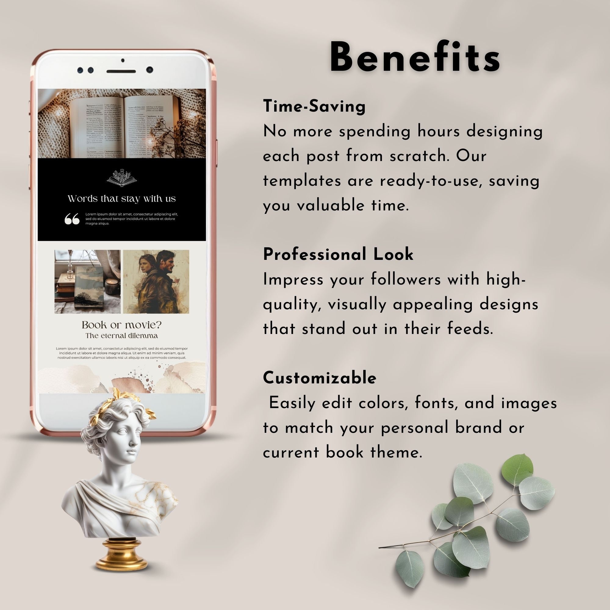 Bookstagram Instagram Posts Bookstagram Post Template Book Social Media ...