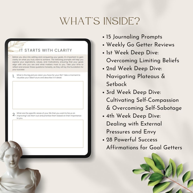 Goal Planner Bundle Journal Prompts for Goal Setting Gift for Moms ...