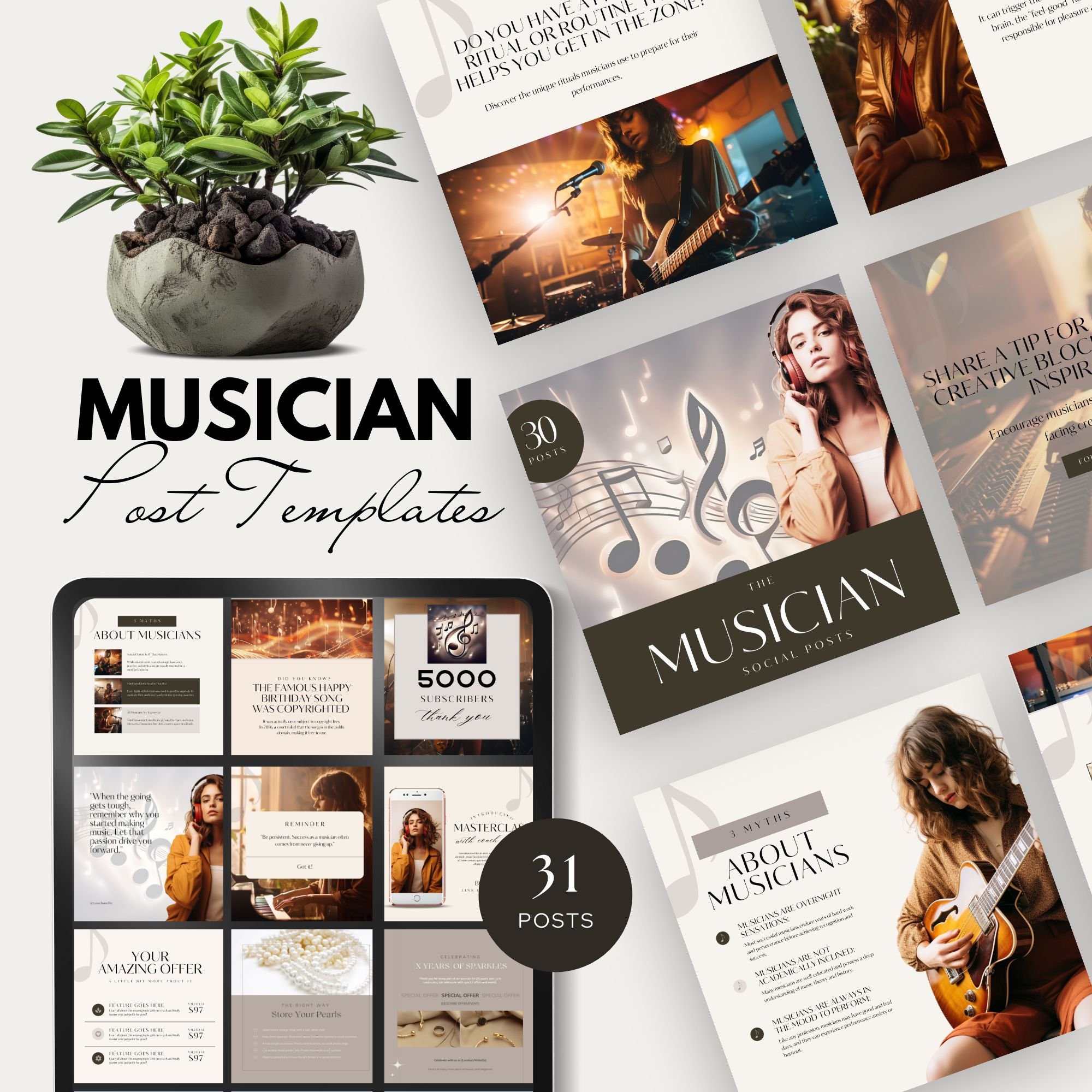 Musician Social Media Template Band Instagram Singer Social Media Music ...