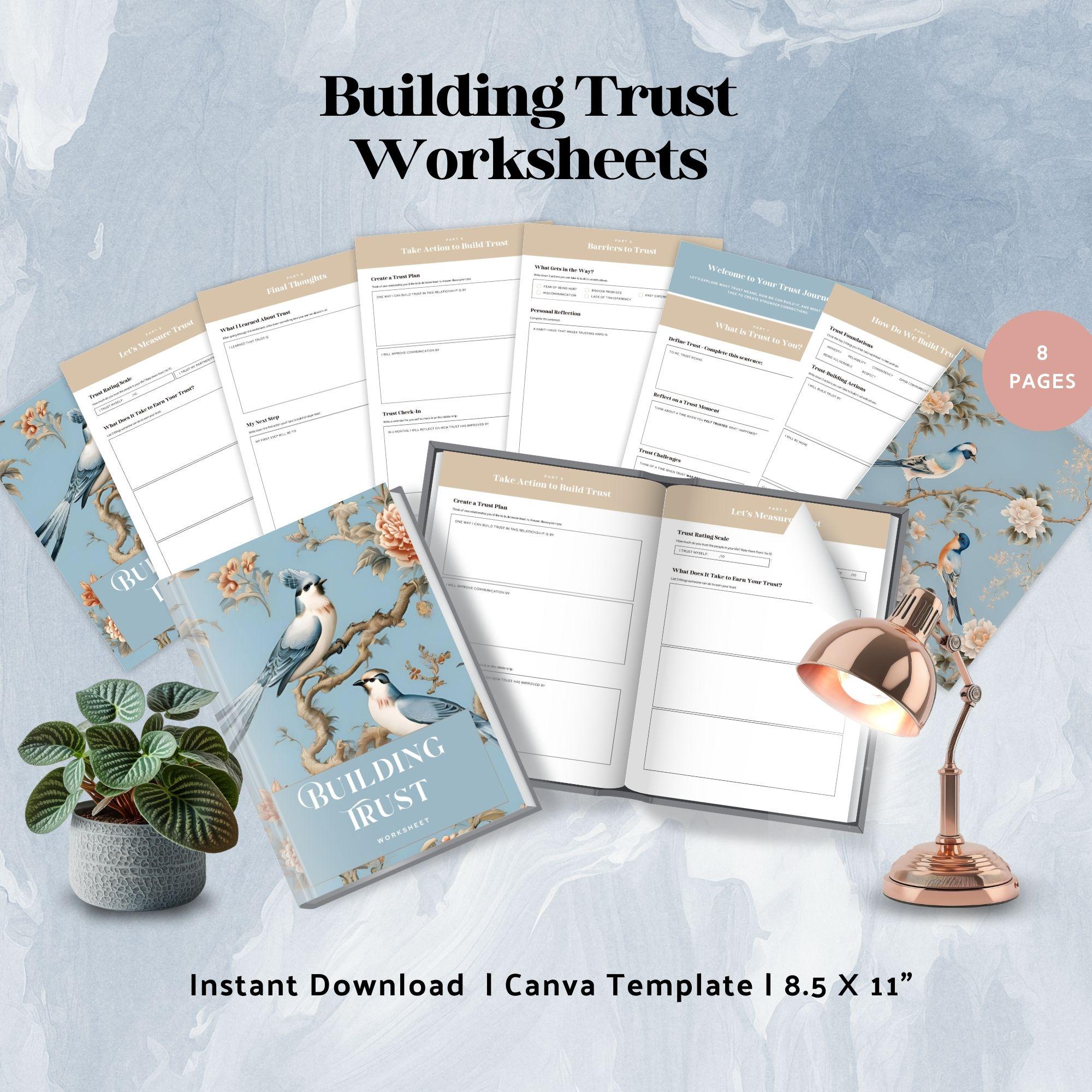 Building Trust Worksheet Relationship Coach Tool Marriage Counseling ...