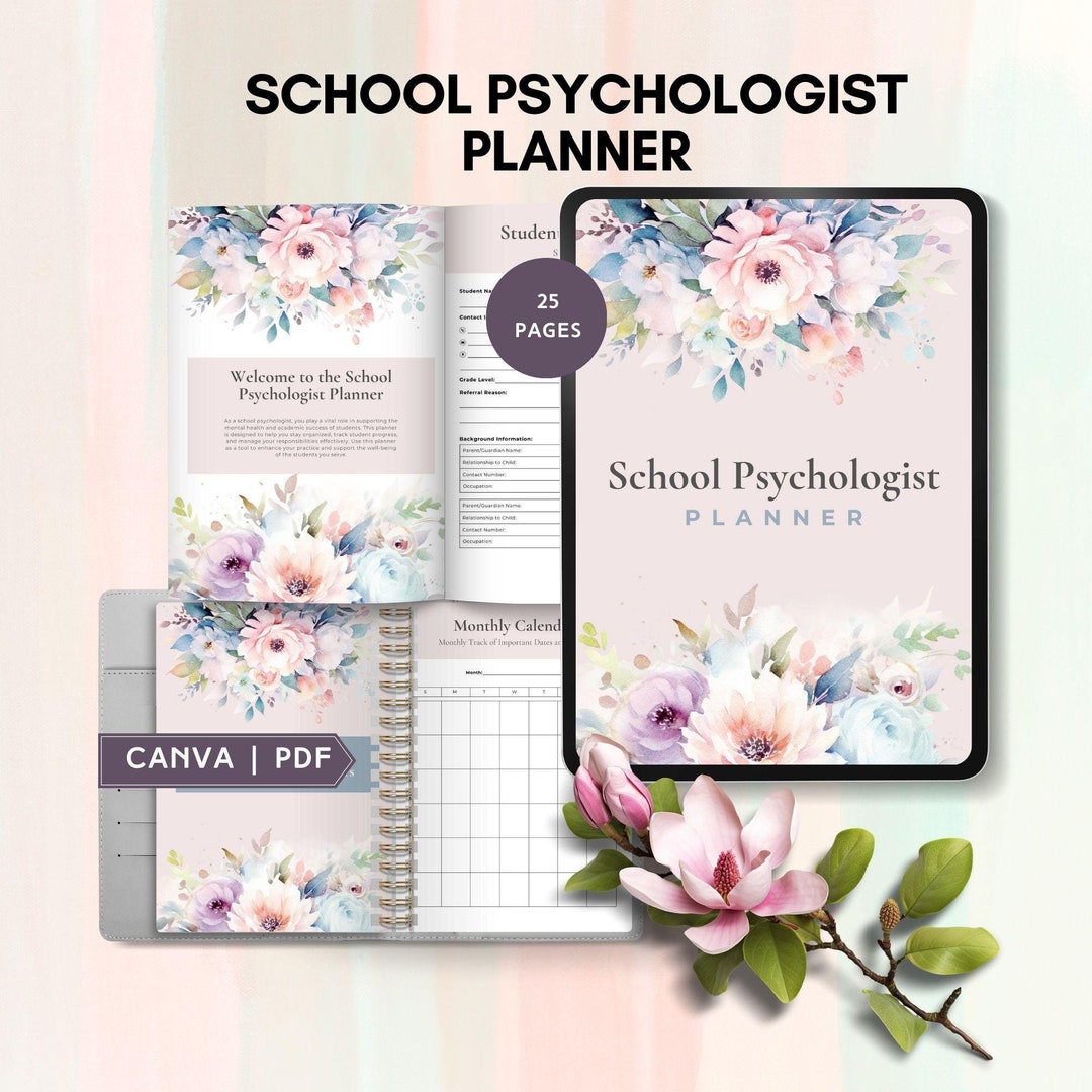 School Psychologist Planner Digital School Counselor Journal Special Ed ...