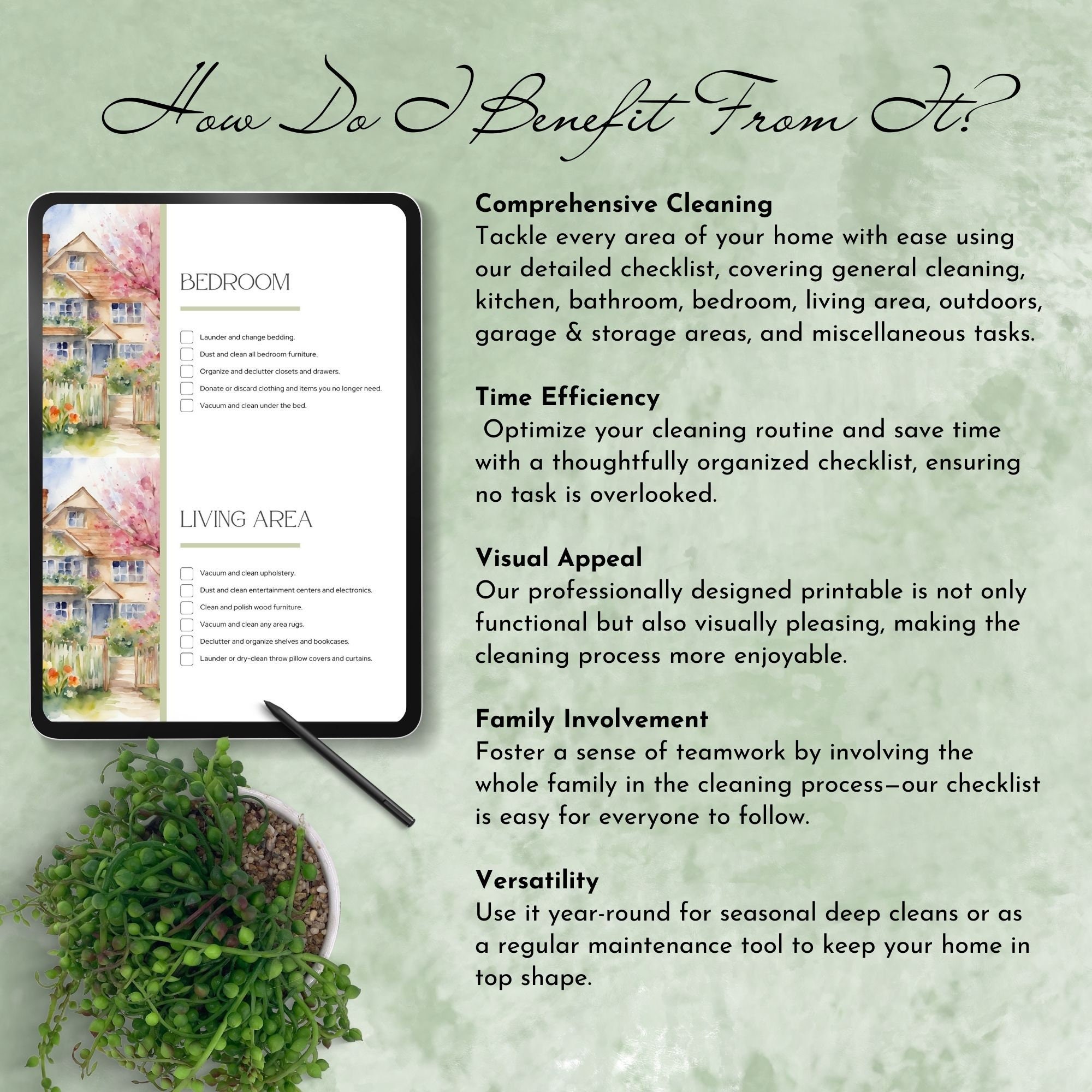 Spring Deep Cleaning Checklist Spring Cleaning Checklist Pdf Printable ...