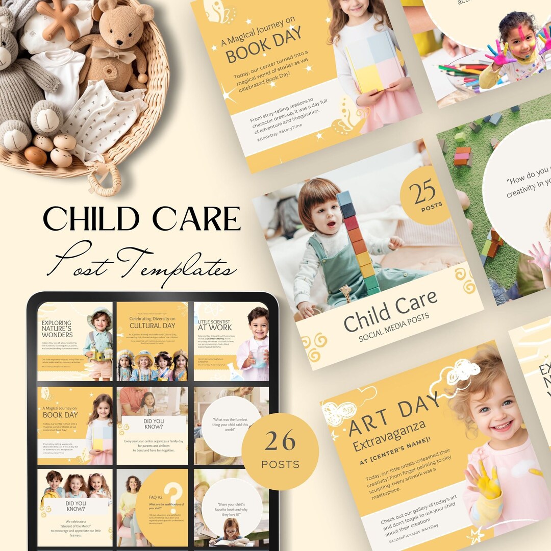 Childcare Social Media Post Instagram Kindergarten Daycare Marketing ...