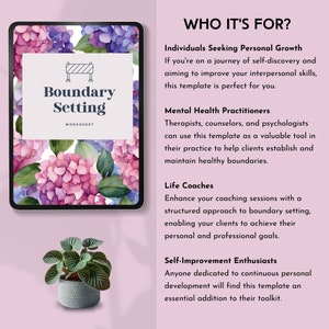 Boundary Setting Worksheet Setting Healthy Boundaries Workbook for Coach Personal Space Mental ...