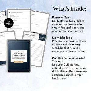 Attorney Planner Lawyer Organizer Modern Blue Litigation Binder Legal ...