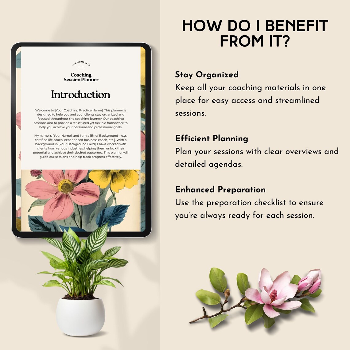 Coaching Session Planner Template Canva Client Session Note Toolkit ...