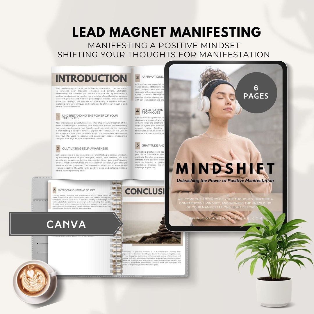Manifest Lead Magnet Manifestation Freebie Guide Manifesting Canva ...