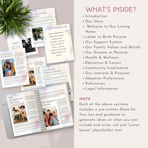 Adoption Profile Book Template Canva DIY Child Adoption Guide ...
