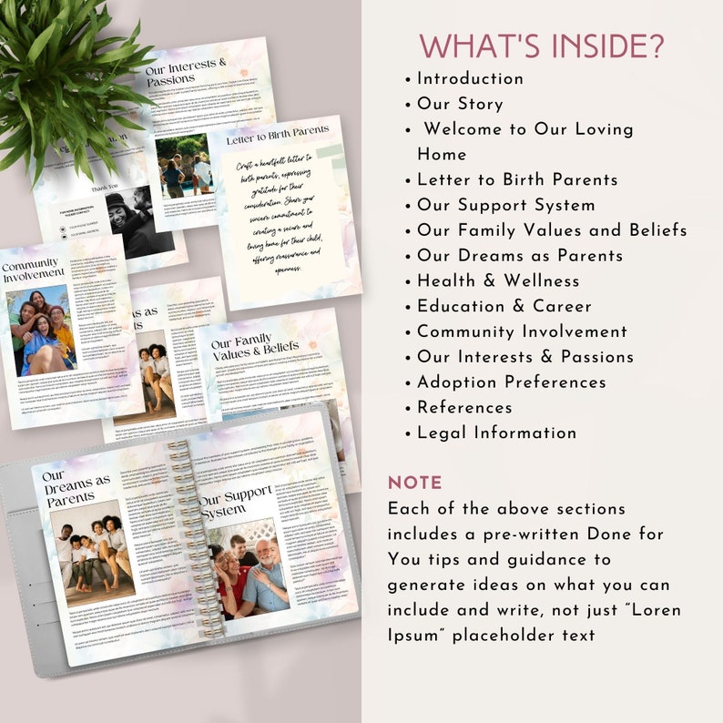 Adoption Profile Book Template Canva DIY Child Adoption Guide ...
