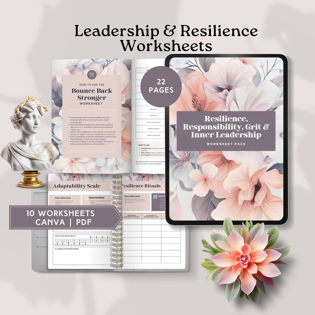 Leadership Worksheet Resilience Workbook for Life Coach Leadership ...