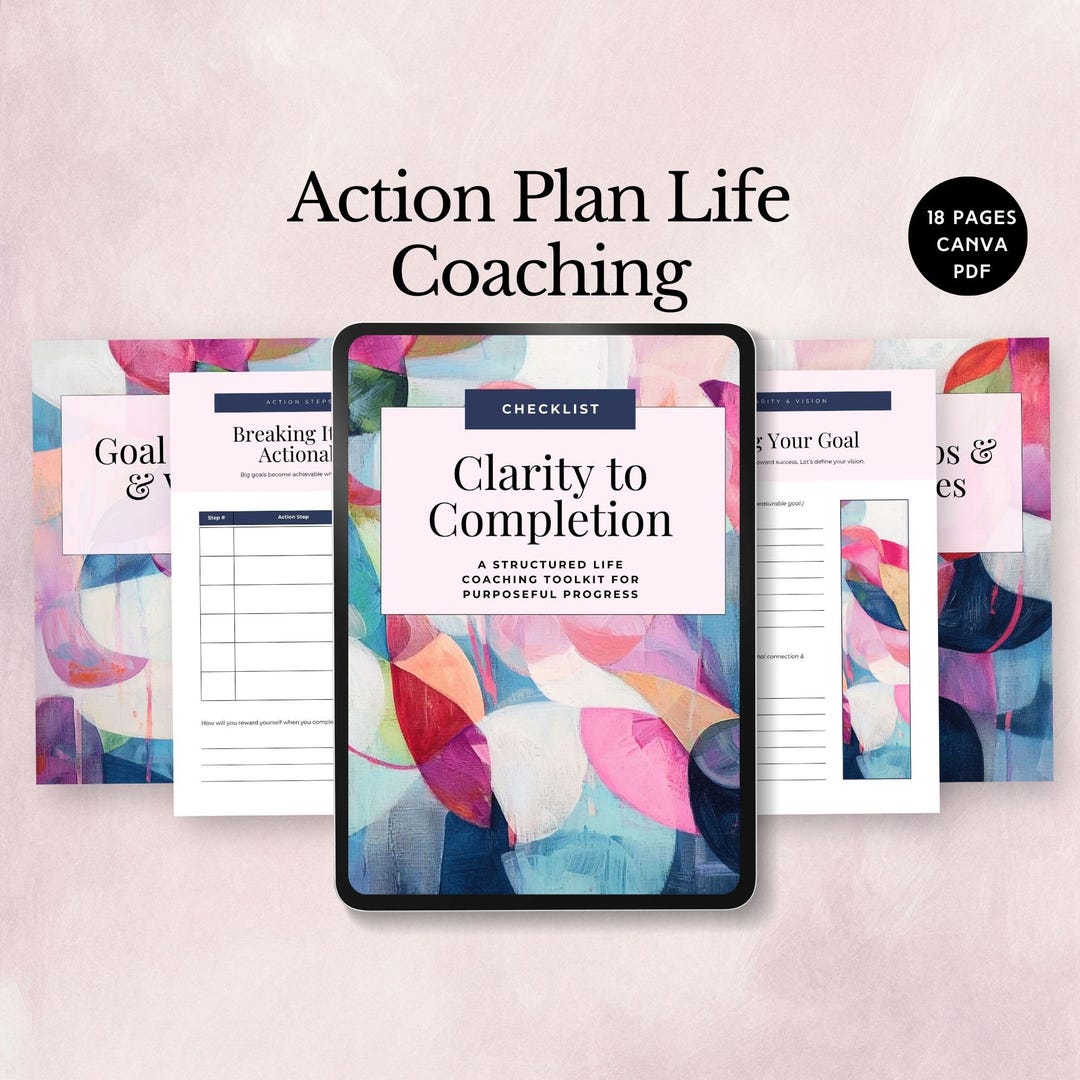Action Plan Life Coaching Template Goal Setting Worksheets Personal ...