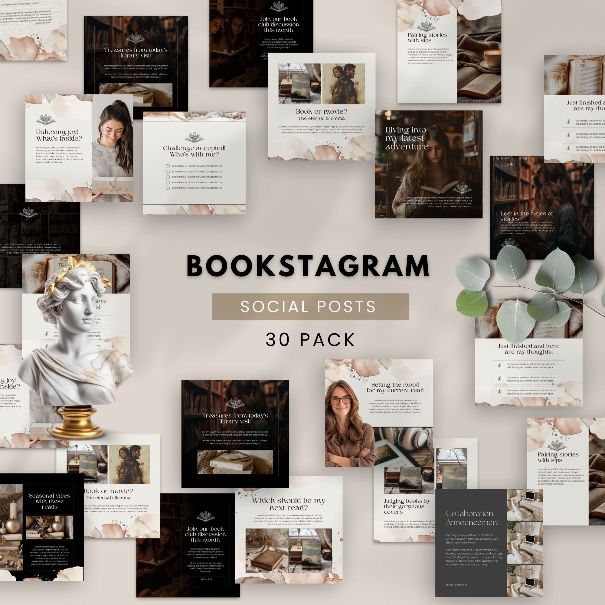 Bookstagram Instagram Posts Bookstagram Post Template Book Social Media ...