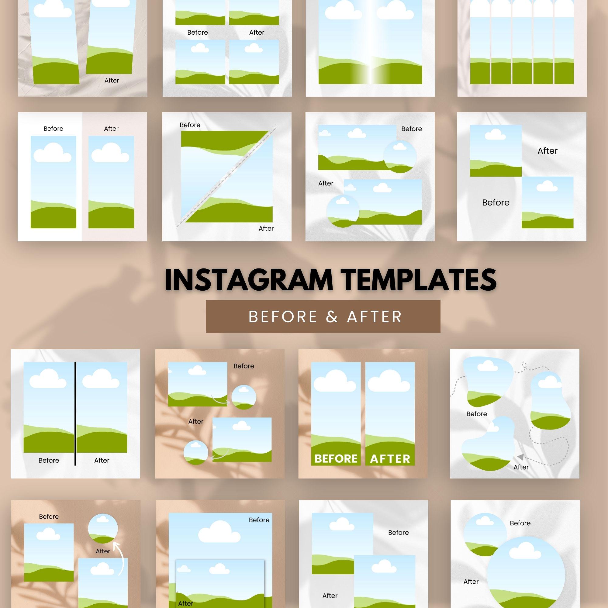 Instagram Before and After Templates Interior Design Transformation ...