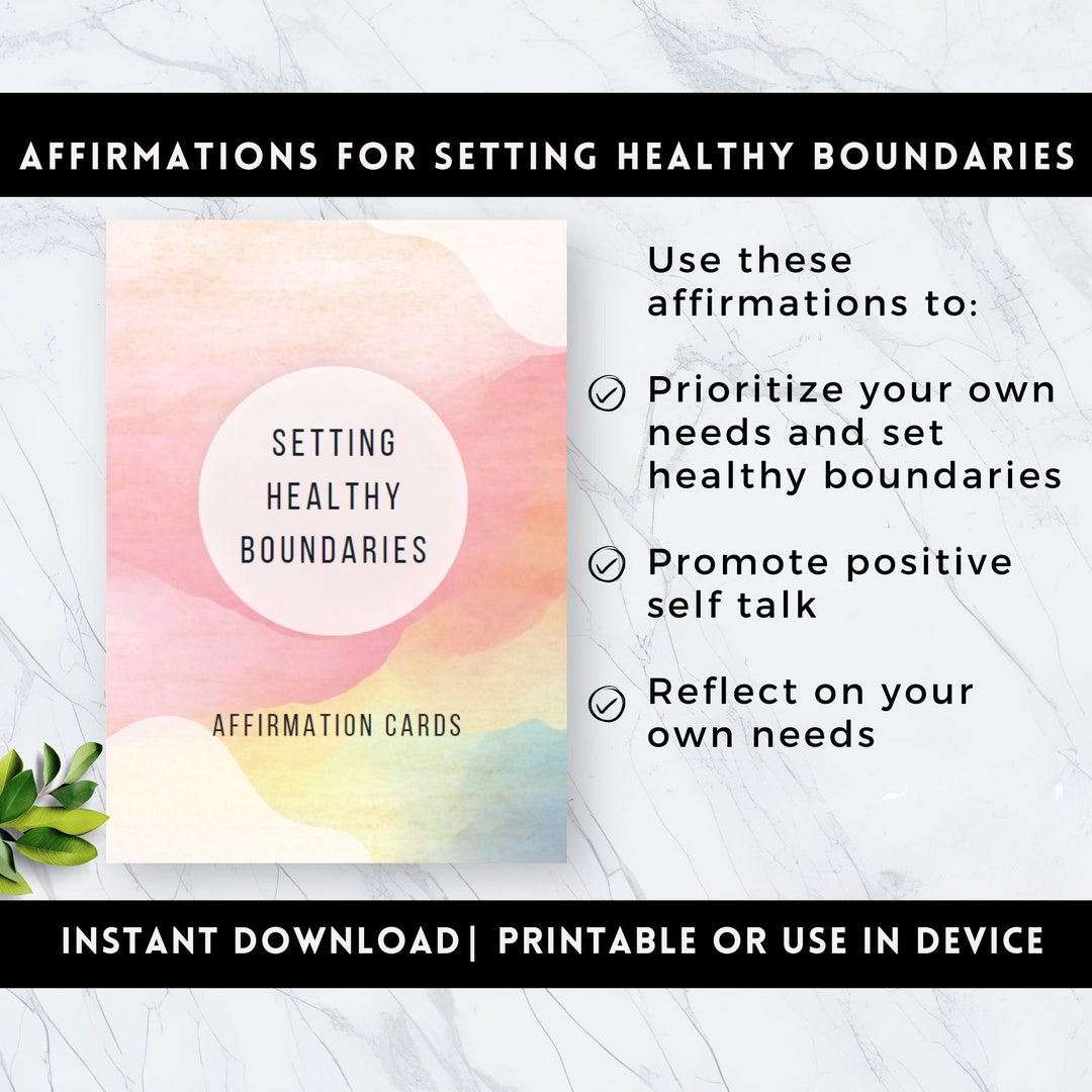 Boundary Affirmation Boundaries Setting Healthy Boundaries - Etsy