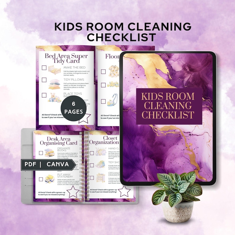 Kids Room Cleaning Checklist Family Organization Printable Kids Chore ...