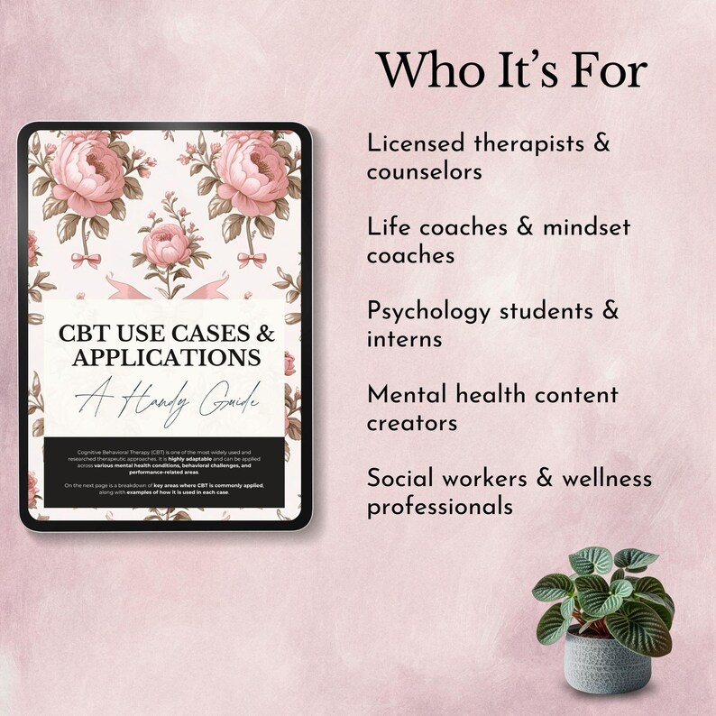 Cognitive Behavioral Therapy Cheat Sheet CBT Techniques Workbook Mental ...