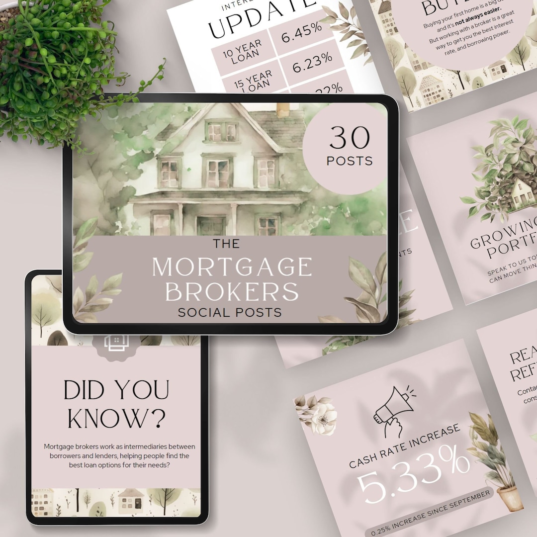 Mortgage Broker Social Media Post Canva Template Instagram Real Estate ...