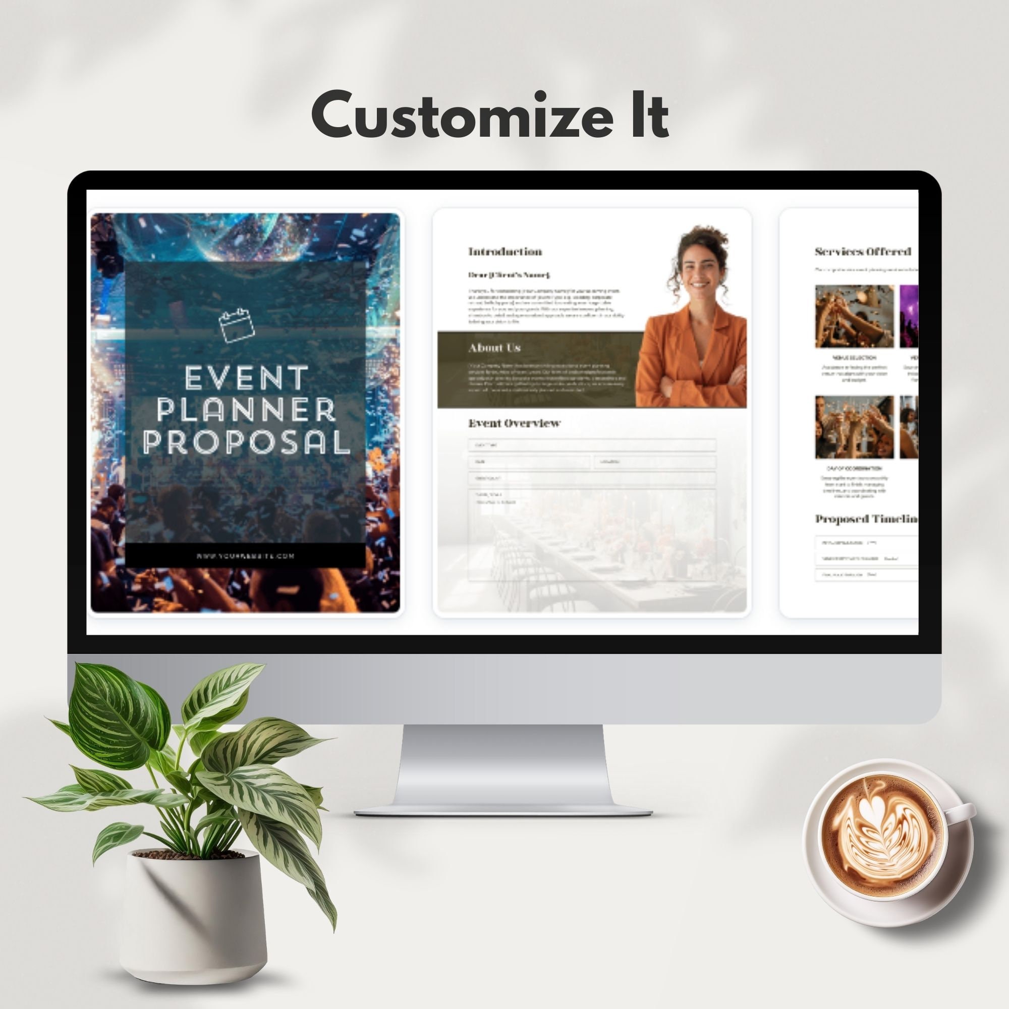 Event Planner Proposal Template Wedding Planner Freelance Professional ...