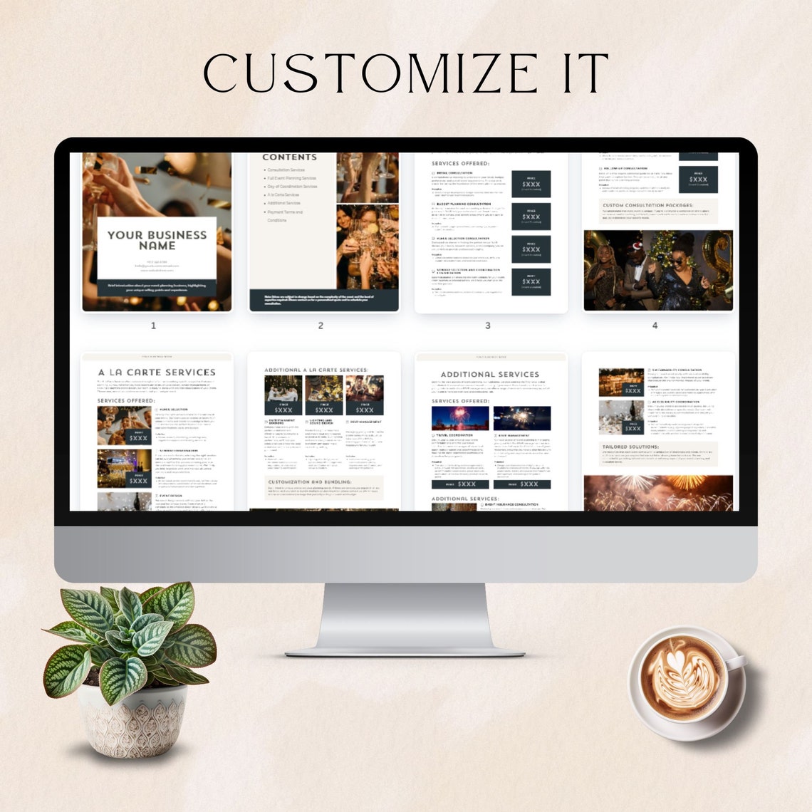 Event Planner Pricing Guide Template Event Services Price List Menu ...