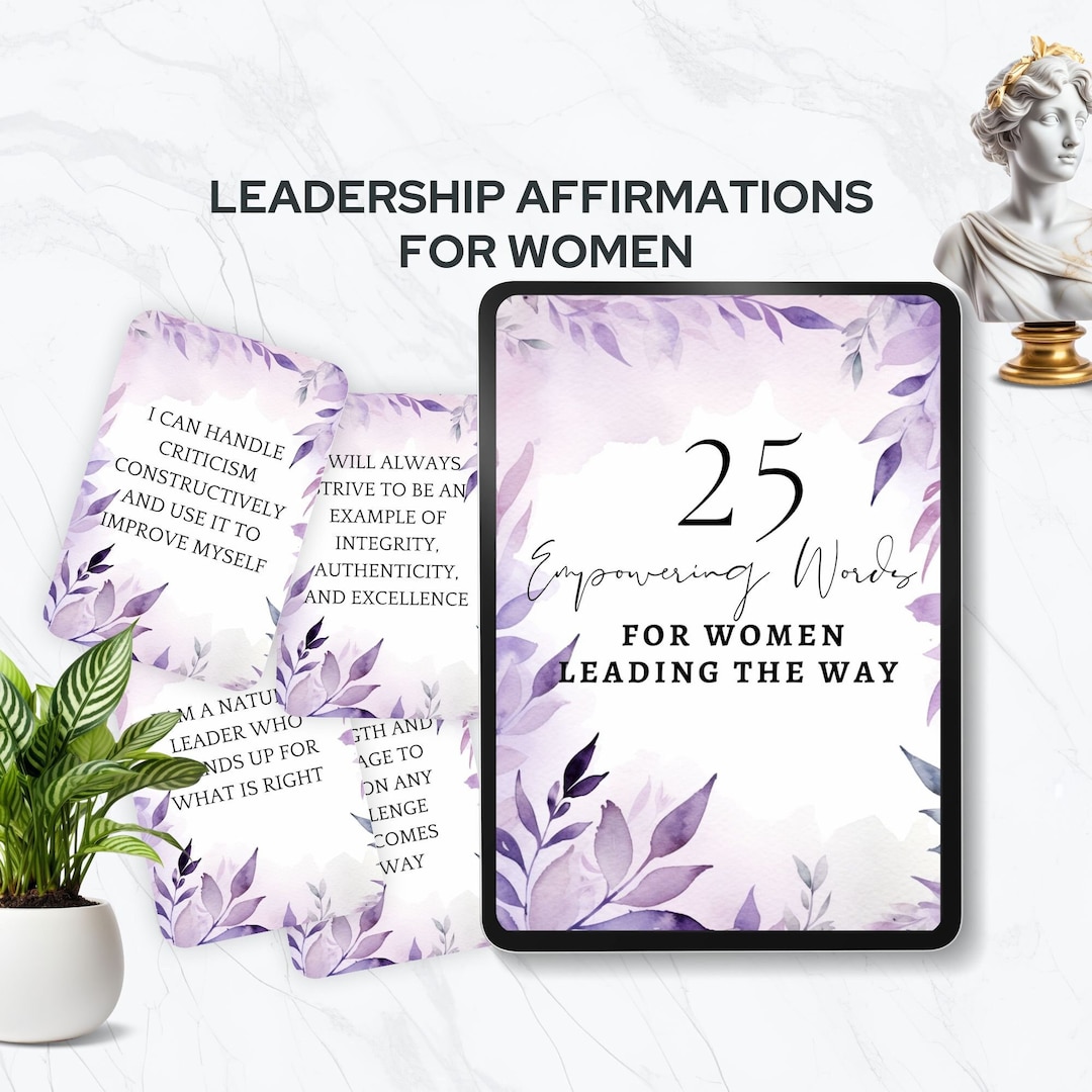 Leader Affirmations for Women CEO Leadership Positive Affirmation Card ...