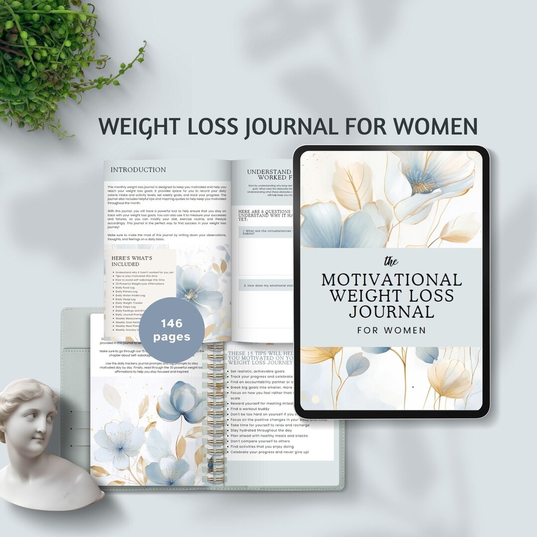 Weight Loss Journal Diy for Women Fitness Goal Planner Workout Tracker ...