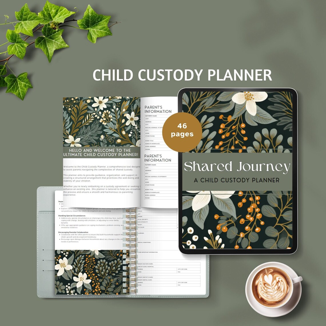 Child Custody Planner Log Custody Battle Journal Divorce Planning ...