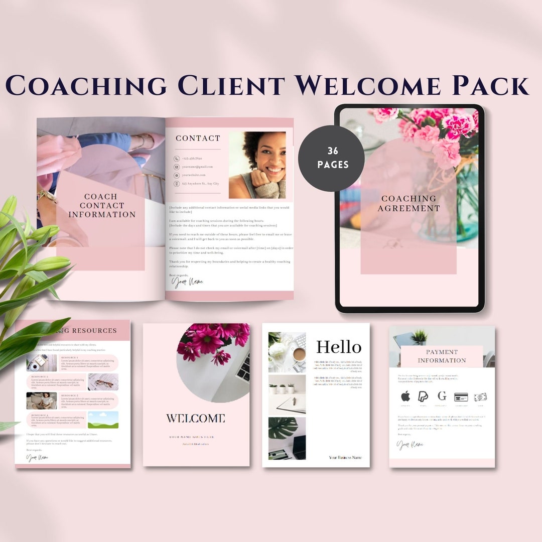 Coaching Client Welcome Packet Coaching Client Agreement Template Client Intake Form New Client ...