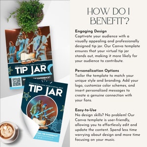 Tip Jar for Musician Music Band Tip Jar Qr Code Sign Accepted ...