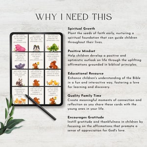 Biblical Affirmations for Kids Bible Verse Cards Poster Christian ...