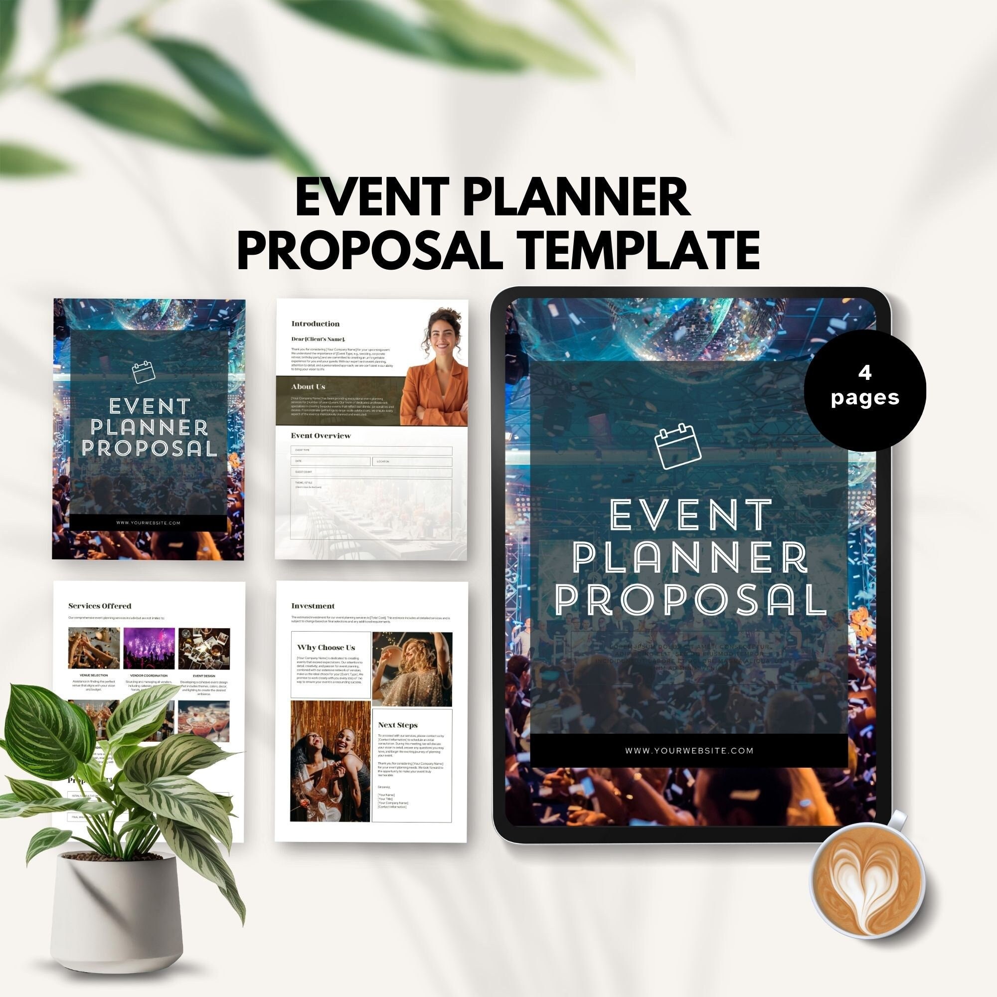 Event Planner Proposal Template Wedding Planner Freelance Professional ...